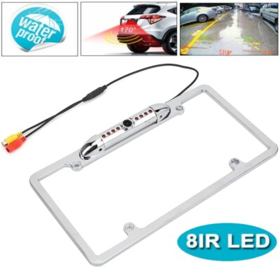 Universal Car US License Plate Frame Camera 170° Rear View Backup ...