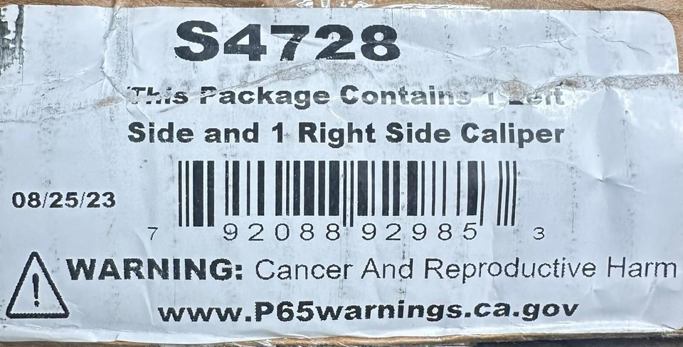 Power Stop S4728 Front/Rear Pair of High-Temp Powder Coated Caliper in ...