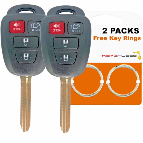 2 For 2014 2015 2016 2017 Toyota Rav4 Highlander Keyless Car Remote Key ...