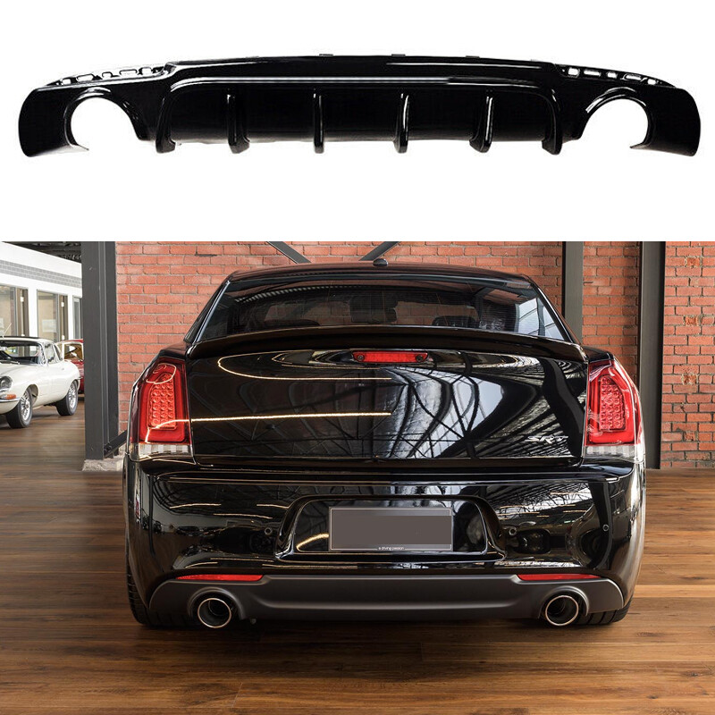 For 2015-2023 Chrysler 300 SRT Rear Bumper Lip Diffuser Dual Exhaust ...