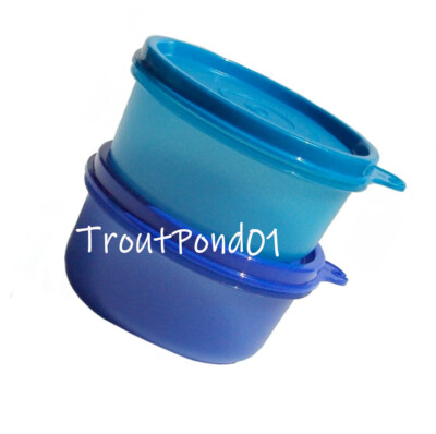 Tupperware Snack Bowls Cups 7 oz Serving Bowl Set 2 Brilliant Blue ...