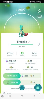 Pokemon Go /Shiny Treecko/Registered Or Unregistered Tr@de Available | eBay