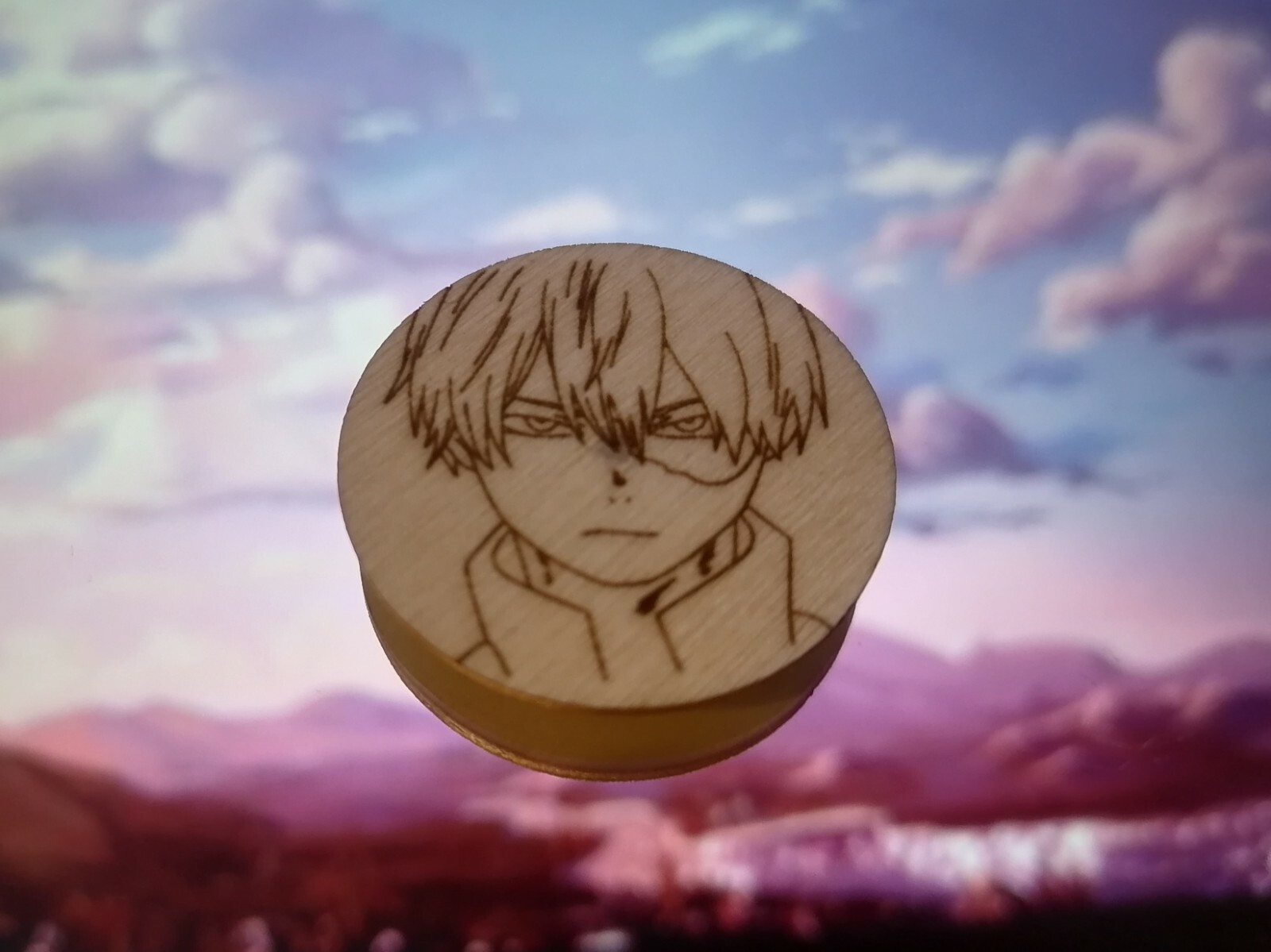 Anime -fridge magnet- TODOROKI - MHA handmade-wooden engraved | eBay UK