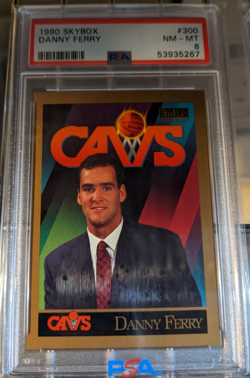 1990 Skybox Danny Ferry Rookie Card #300 PSA 8 NM-MINT SP RC "played in ...