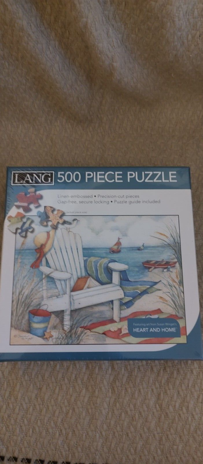 Lang Jigsaw Puzzle * JUST BEACHY * 500 Pieces 24" x 18" 🌺 NEW * Sealed ...