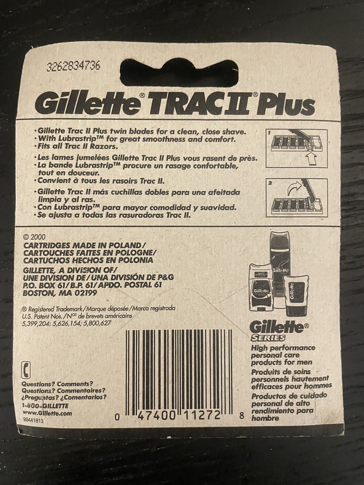 Gillette PR31272 Trac II Plus Refill Razor Cartridges - Pack of 10 for ...