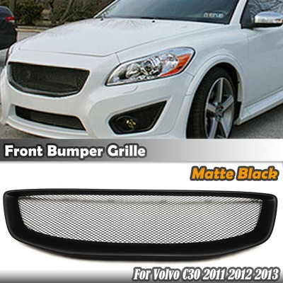 For Volvo C30 2011-2013 Front Bumper Hood Grille Mesh Grill Cover Black ...