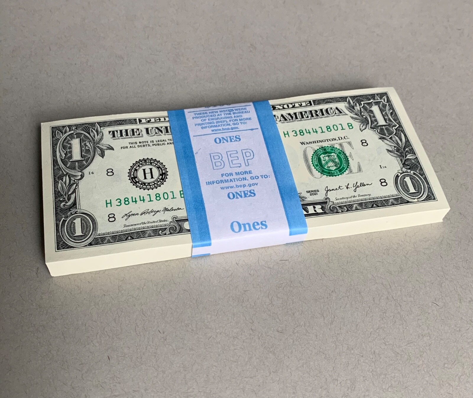 2021 New Uncirculated $1 Dollar Bills from BEP, Lot Of 100 St. Louis ...