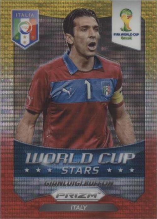 2014 Panini Prizm World Cup - Stars Gianluigi Buffon #25 Yellow & Red ...