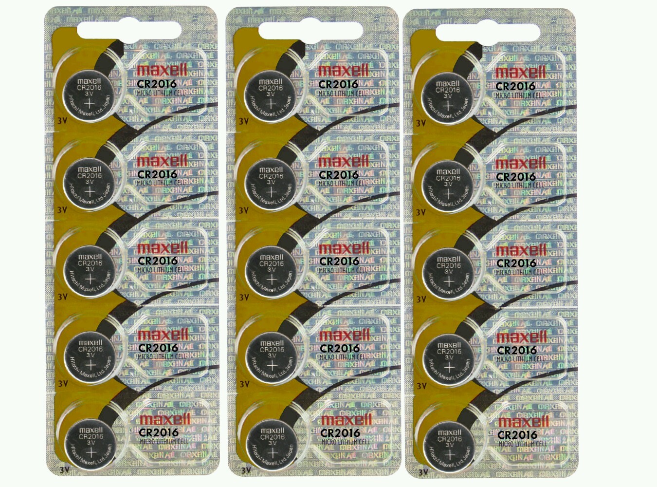 Maxell CR2016 CR 2016 DL2016 3v lithium coin watch batteries hologram ...