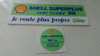 LOT 2 Autocollants stickers shell superplus sans plomb 98 | eBay