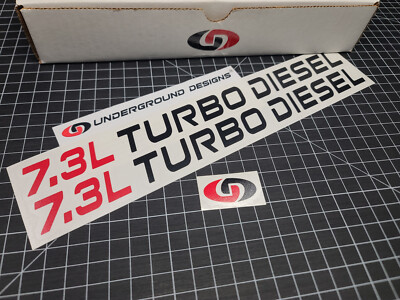 7.3L Turbo Diesel Decals (2pk) Powerstroke Hood Stickers Fits 1994-03 ...