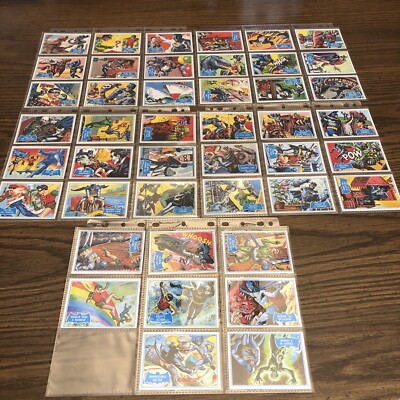 1989 Topps BATMAN 1966 BLUE Bat Reprint REISSUE 1989 / 44 Mint Set ...