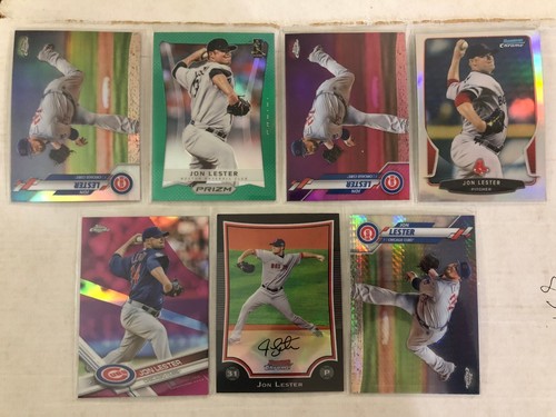 Jon Lester Insert Parallel Refractor Prizm Card Lot B Chicago Cubs Red ...