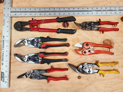 Lot of 7 Mixed Assorted Scissors Snips Cutting Tools | eBay