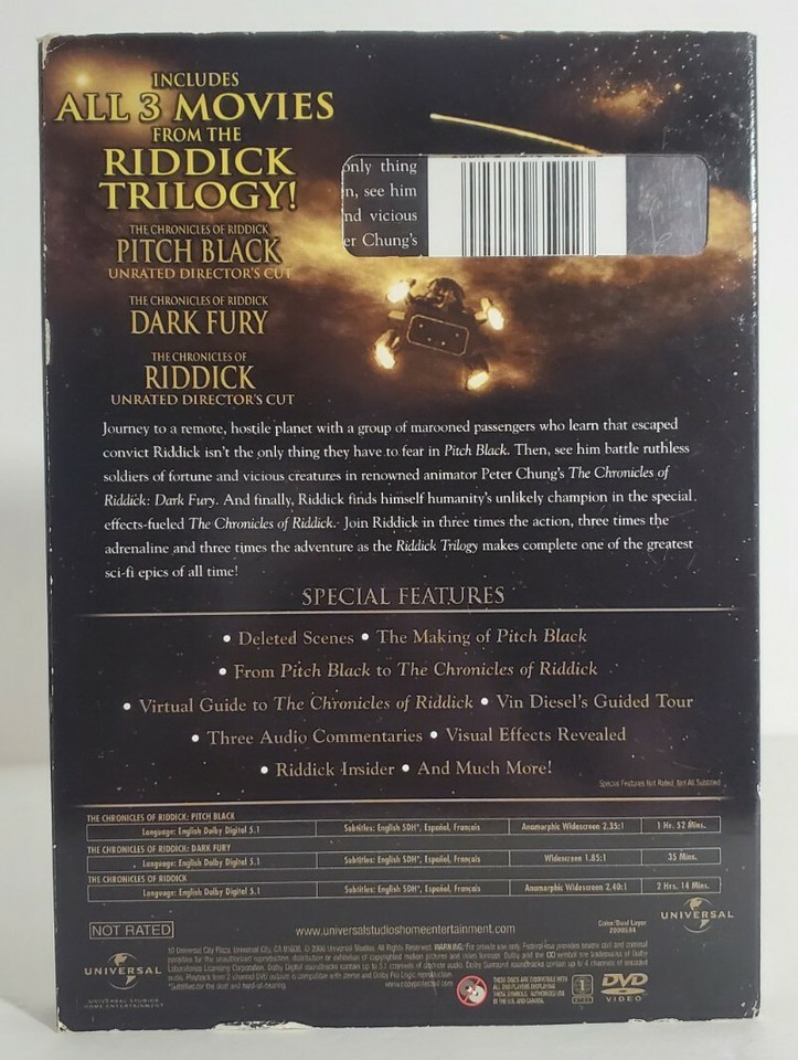 Riddick Trilogy (2-disc DVD) w/ Slipcover, Vin Diesel 25192659423| eBay