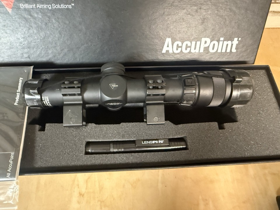 Trijicon AccuPoint TR24G 1-4x24 Rifle Scope Green Triangle Reticle 30mm ...