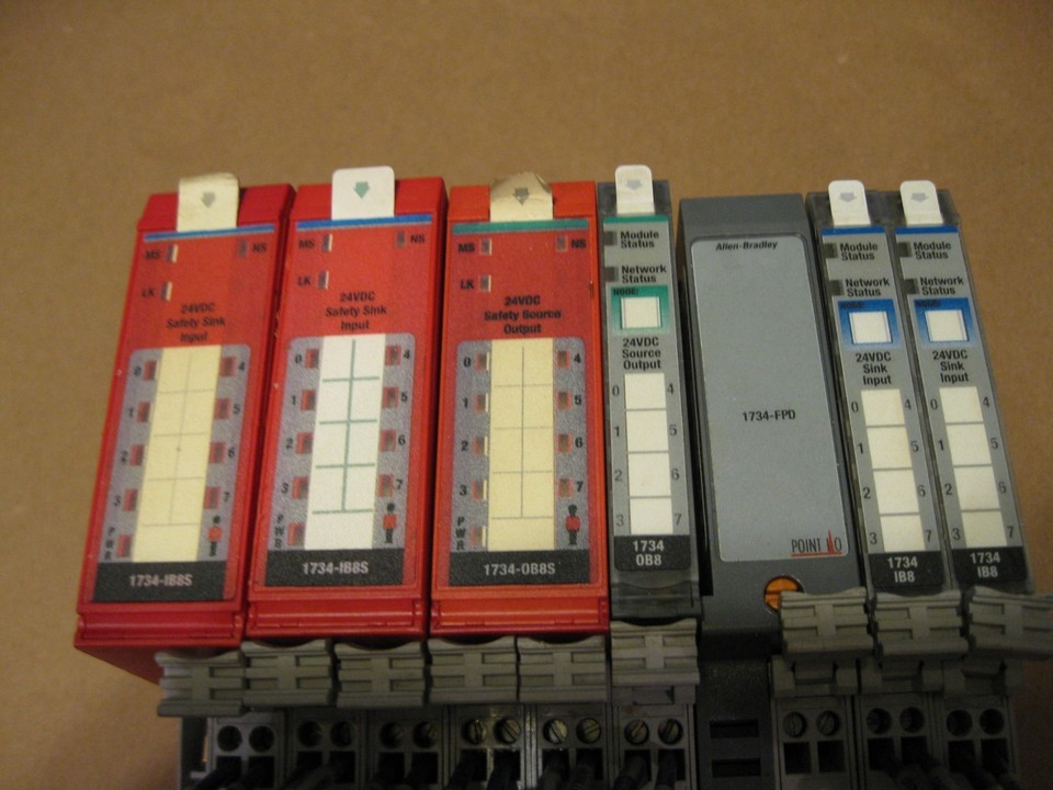 Lot Allen Bradley Rack 1734-FPD B 1734-IB8S AB 1734-OB8S A 1734-IB8 D ...