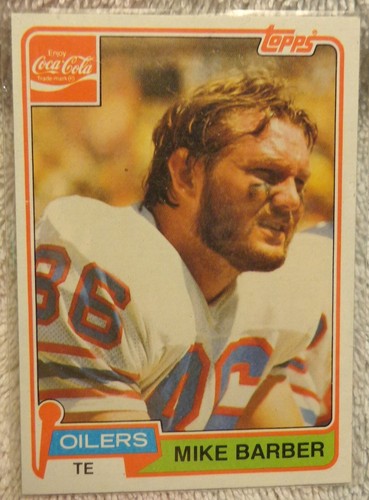 1981 Coke Football Card - Oilers Mike Barber - Louisiana Tech alumni | eBay