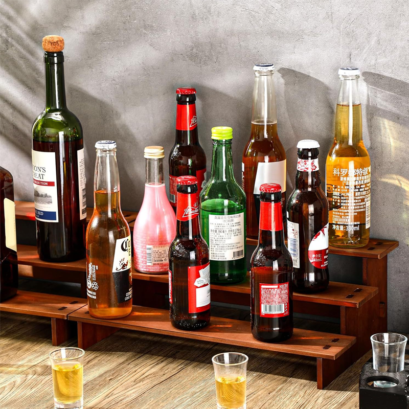 Wooden Display Shelf Organizer Collectibles Display Stand Holder ...
