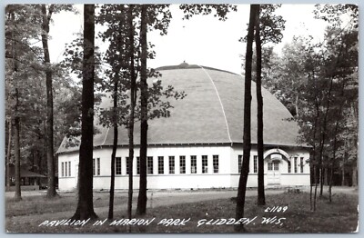 Postcard RPPC WI Glidden Wisconsin Pavilion At Marion Park Ashland Co ...