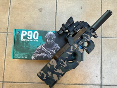 Electric P90 Auto Gel Ball Blaster Toy Gun Manual Automatic Splatter ...