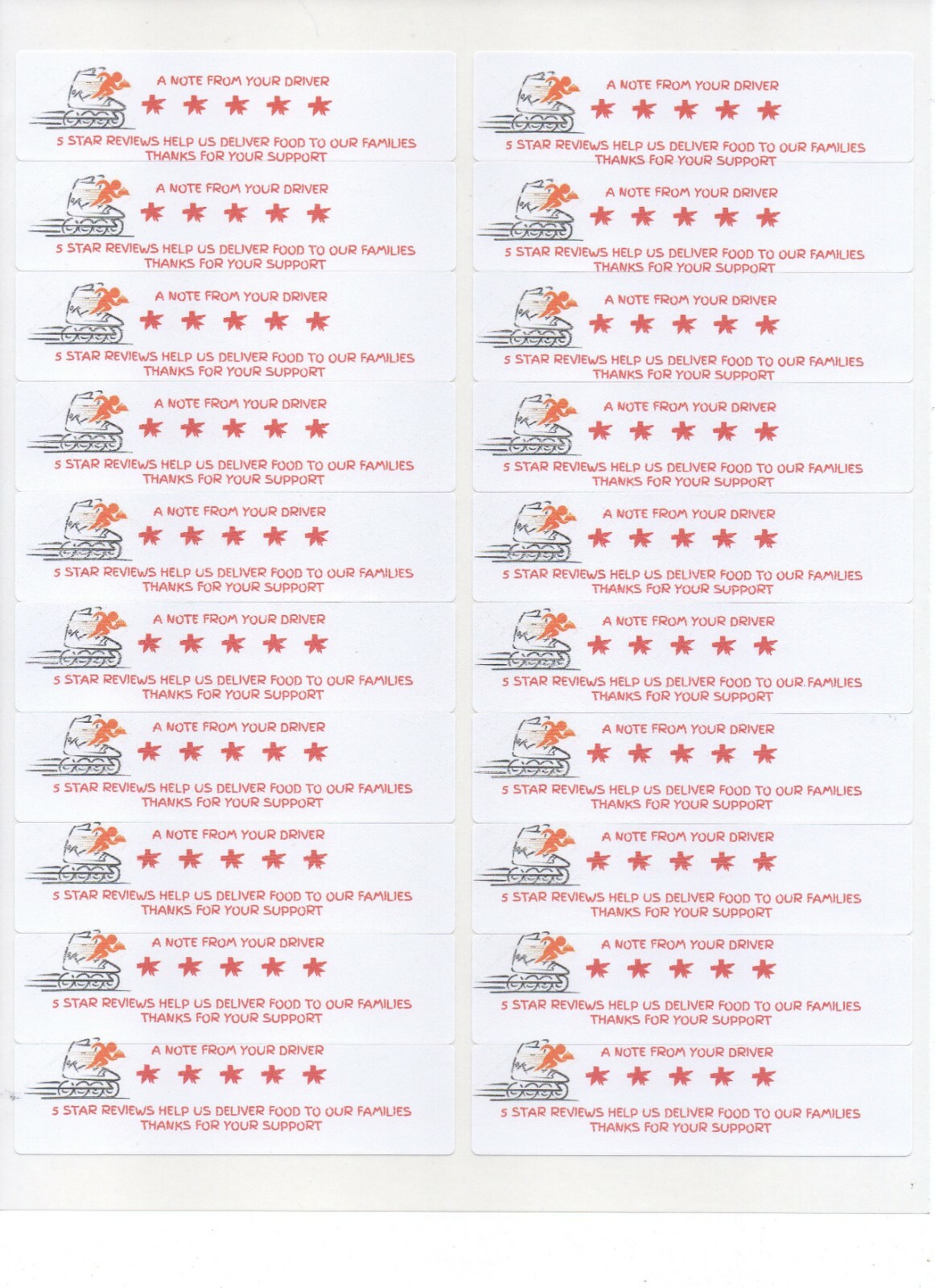 All-in-One Delivery Driver Bag Seal Stickers 100pcs | eBay