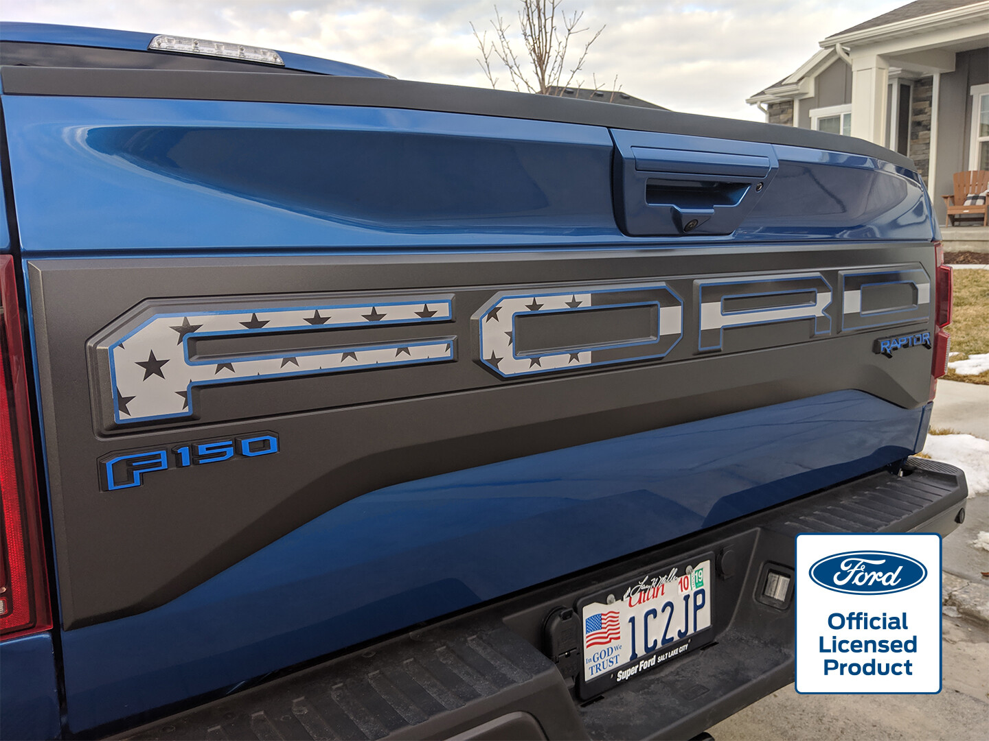 2019 Ford Raptor Tailgate Letters American Flag Subdued W/ Outlines ...