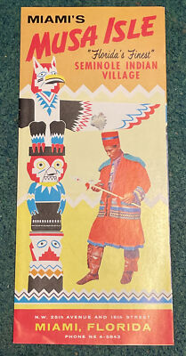 1950’s Miami's Musa Isle Brochure- Seminole Indian Village Tourist ...