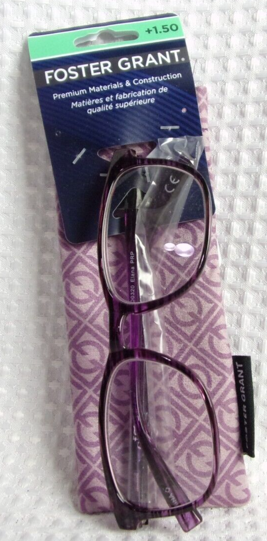 Foster Grant Premium Materials - ELANA 2 - Purple +1.50 Reading Glass ...