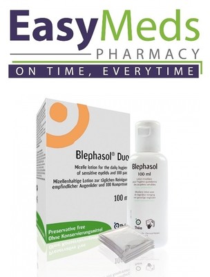 Blephasol Duo: 100ml Blephasol & 100 cotton pads Blepharitis ...