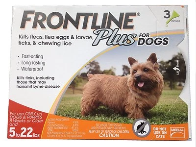 Frontline Plus for Dogs 5-22 lbs. 3 Doses - | Grelly USA