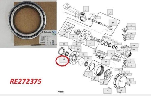 AXLE BEARING TAPER Fits JOHN DEERE AL38099 RE45944 5210 5310 5410 5510 ...