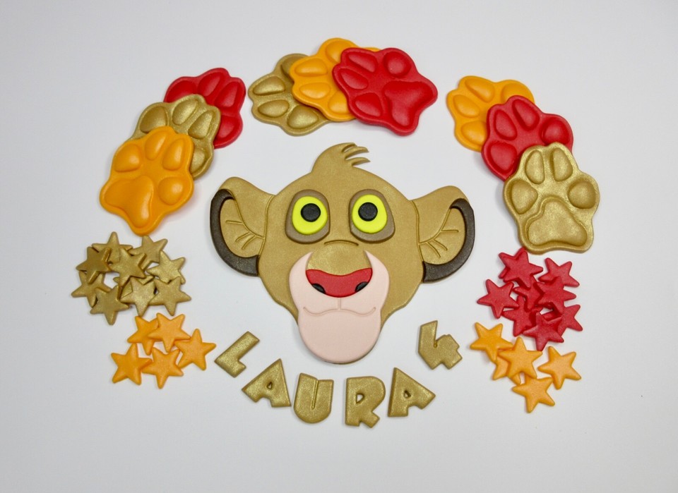 Simba Lion King Cake Topper Personalised Large. Edible Simba Cake ...