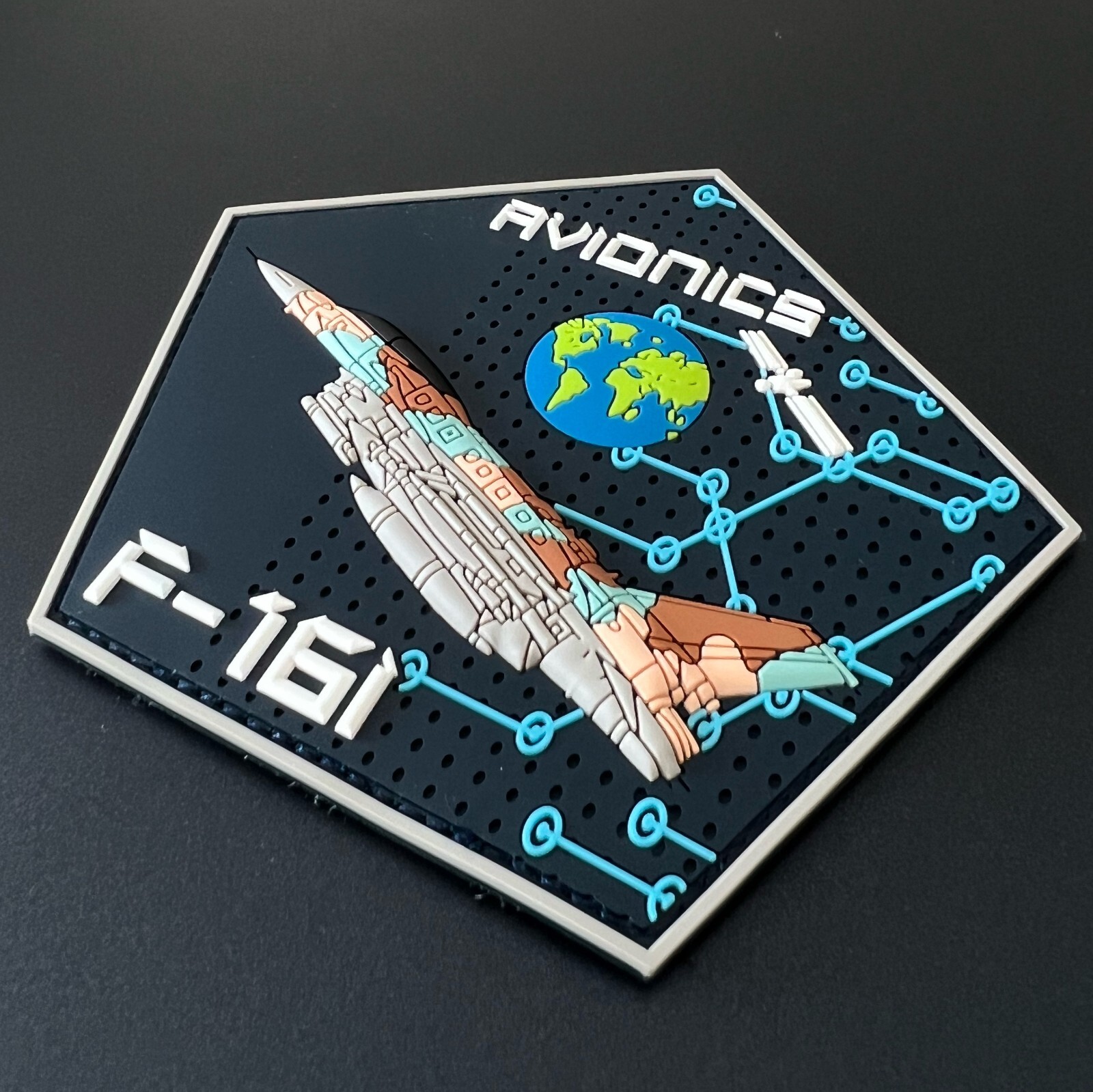 ISRAEL AIR FORCE RAMON "SUFA" AVIONICS" PVC PATCH 3D GLOW IN DARK F-16I ...