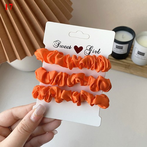 3Pcs/Set Silk Satin Small Scrunchies Ponytail Hair Ties Hair Rope ...