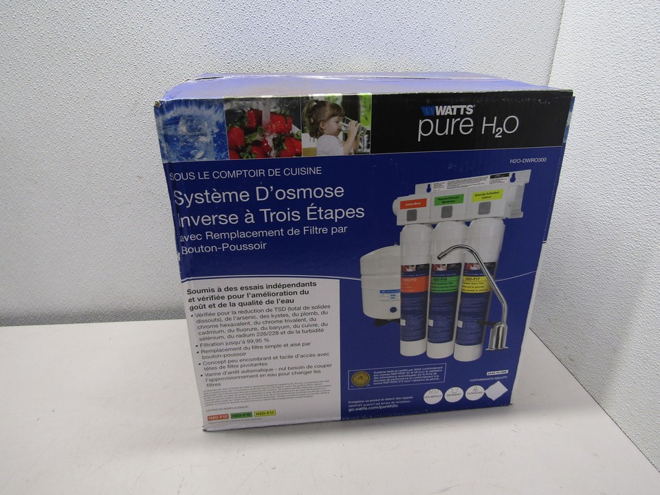 Watts Pure H2O 3 Stage Reverse Osmosis Water Filter System DWRO300 | eBay