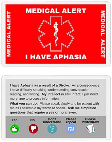 Aphasia Medical Alert Communication Wallet Card for Stroke Victims | eBay