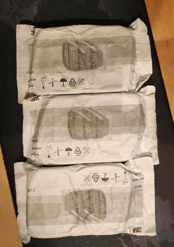 3 pair 3M 6055 A2 Organic Vapour Gas Filters For 6000 & 6500 series ...