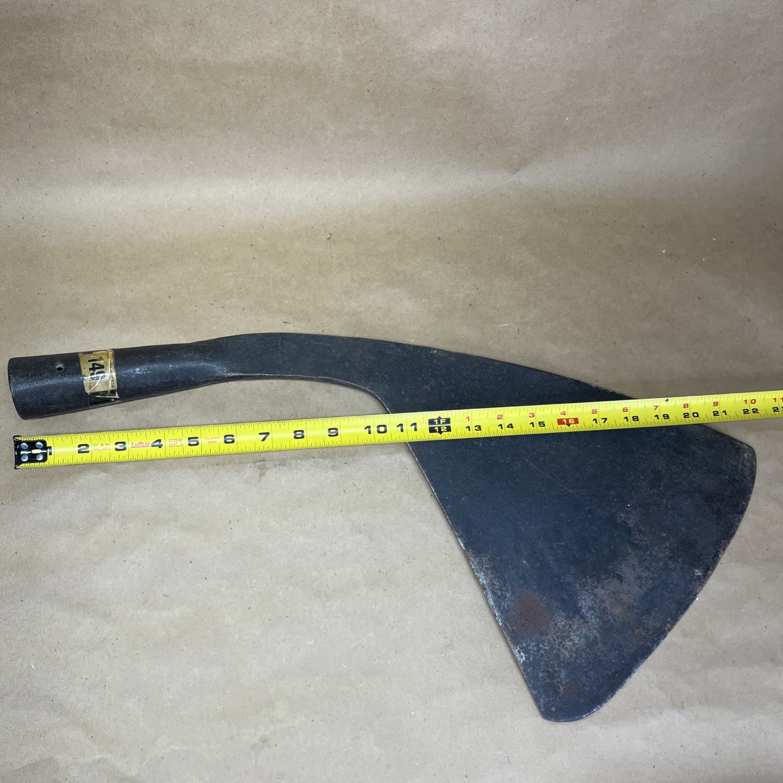 Antique Primitive Large 4lb. Hand Forged Broad Blade Head Tool Axe 10.5 ...