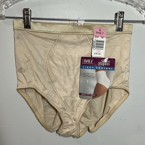 NWT Bali Light Control Light Tummy Shaper Panties Beige Sz L Rear Lift ...