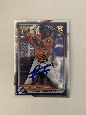 German Ramirez SIGNED 2024 Bowman Chrome 1st RC #BCP-93 IP AUTO A | eBay