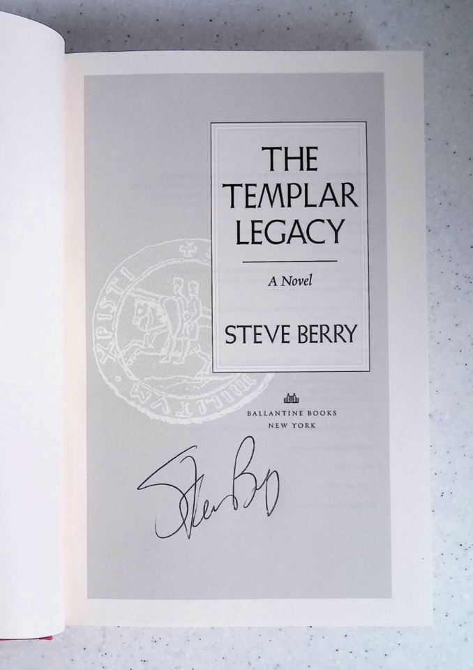 The Templar Legacy by Steve Berry, Cotton Malone, Signed, 1st Printing ...