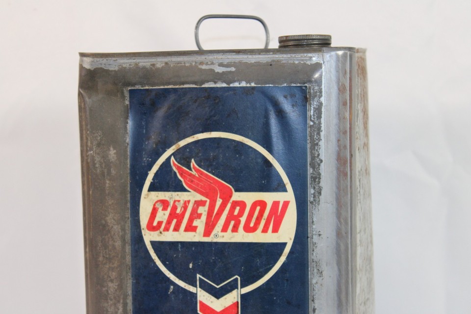 Vintage Chevron Shingle Floor 5 Gallon Tin Can Standard Oil Company ...