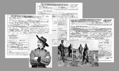 Custer’s Last Stand DEATH CERTIFICATES + Survivor Photo,Battle of ...