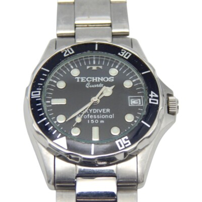 Technos Skydiver 6M12-SK – Professional Diver’s Watch – 150M Water ...