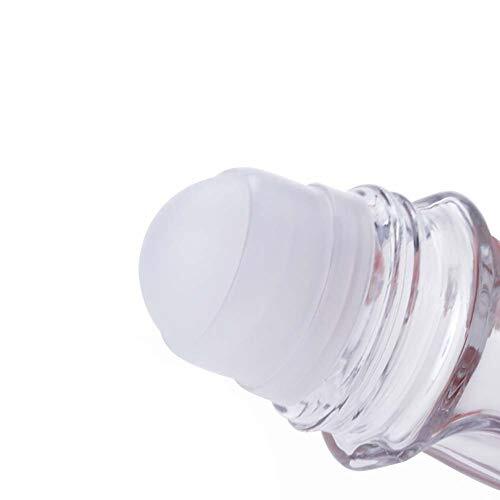 4Pcs 50ml/1.69 Oz Clear Refillable Glass Roll-On Deodorant Bottles ...