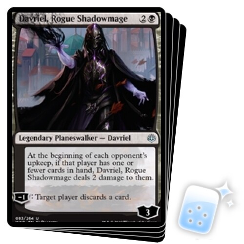 DAVRIEL, ROGUE SHADOWMAGE X4 War Of The Spark WAR Planeswalker Magic ...