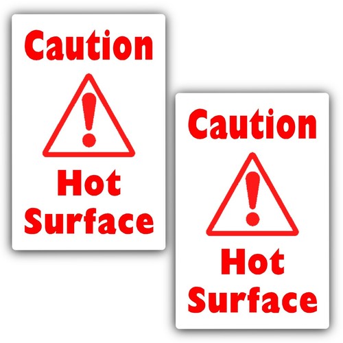 2 x Stickers Hot Surface Caution Warning Safety Signs Catering Kitchen ...