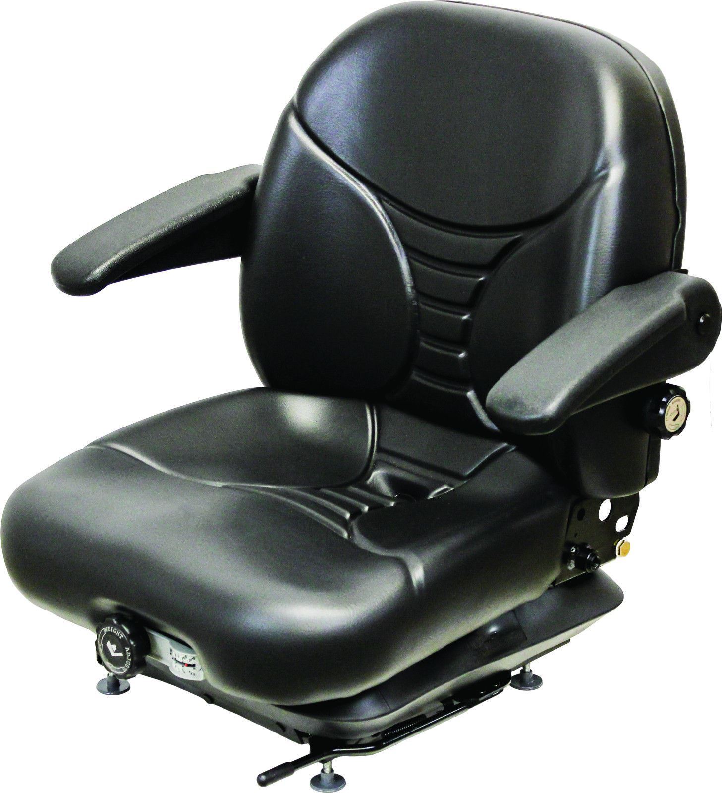 Milsco Black Vinyl V5300 Seat and Suspension with 11.25" x 11" Mounting ...